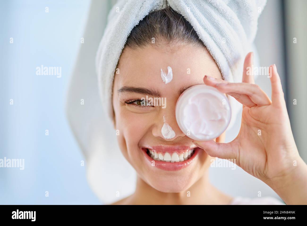Keep your skin healthy. Cropped portrait of a beautiful young woman ...