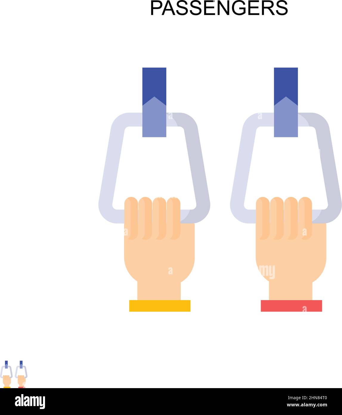 Passengers Simple vector icon. Illustration symbol design template for ...