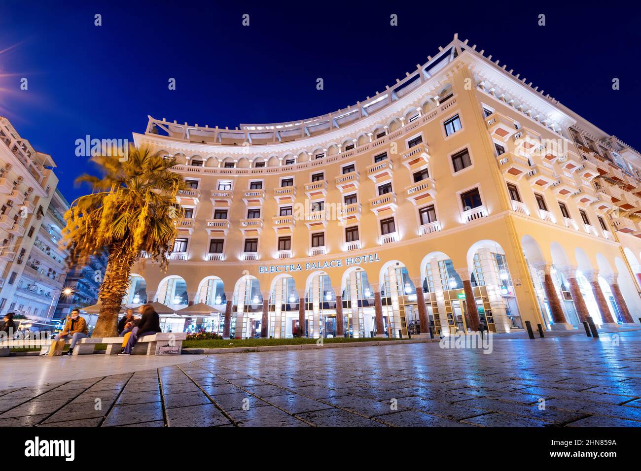 20 October 2021, Thessaloniki, Greece: view of main tourist attraction ...