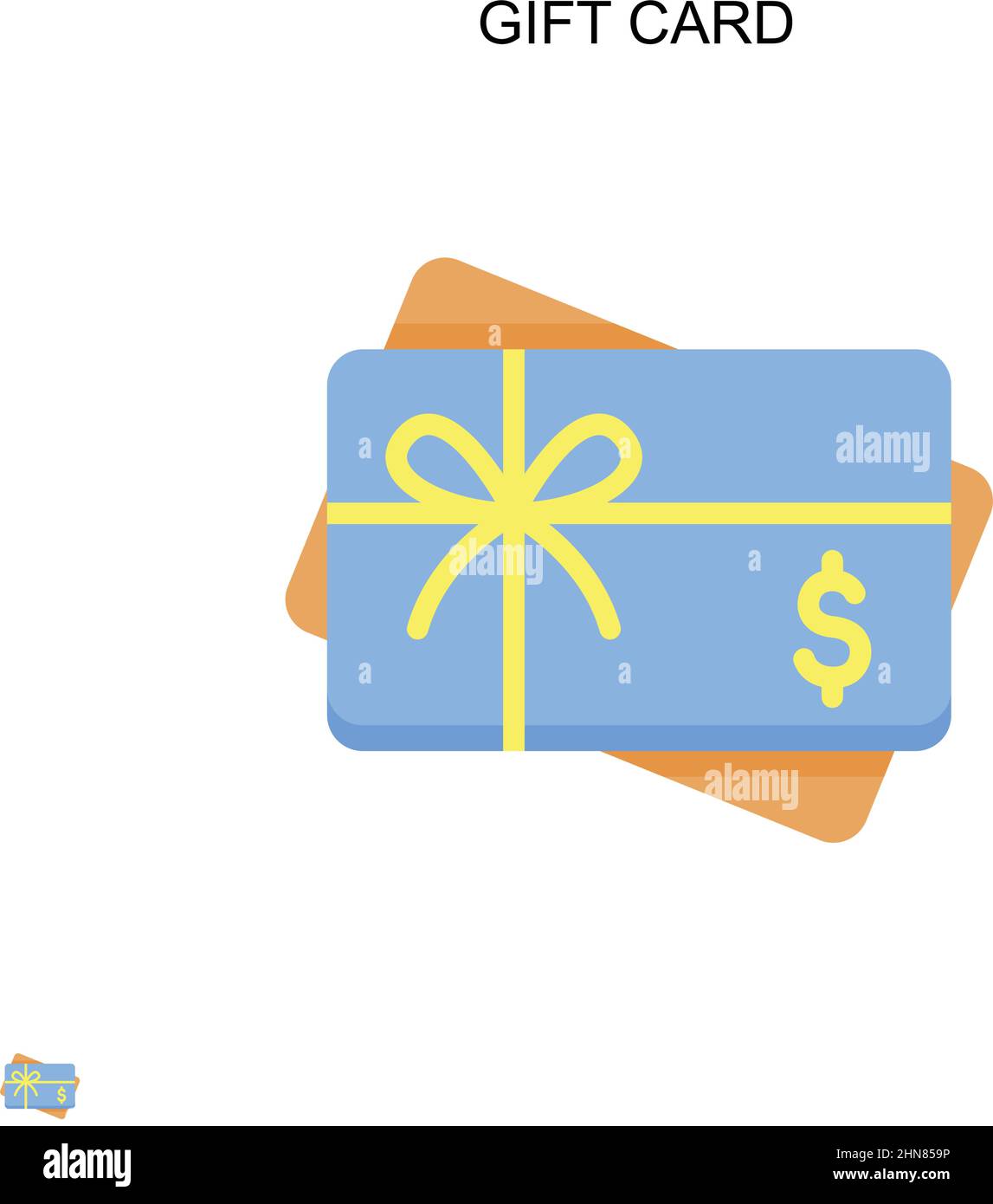 Gift card Simple vector icon. Illustration symbol design template for ...