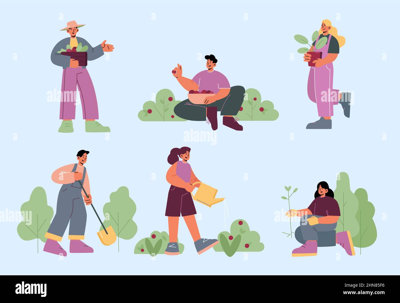 Gardening friends fruit Stock Vector Images - Alamy
