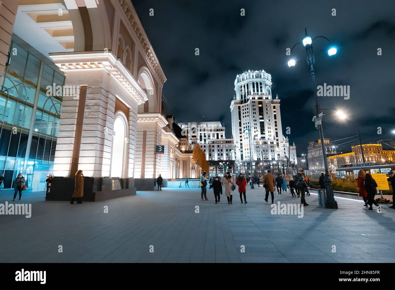 18 October 2021, Moscow, Russia: Paveletsky railway station with ...