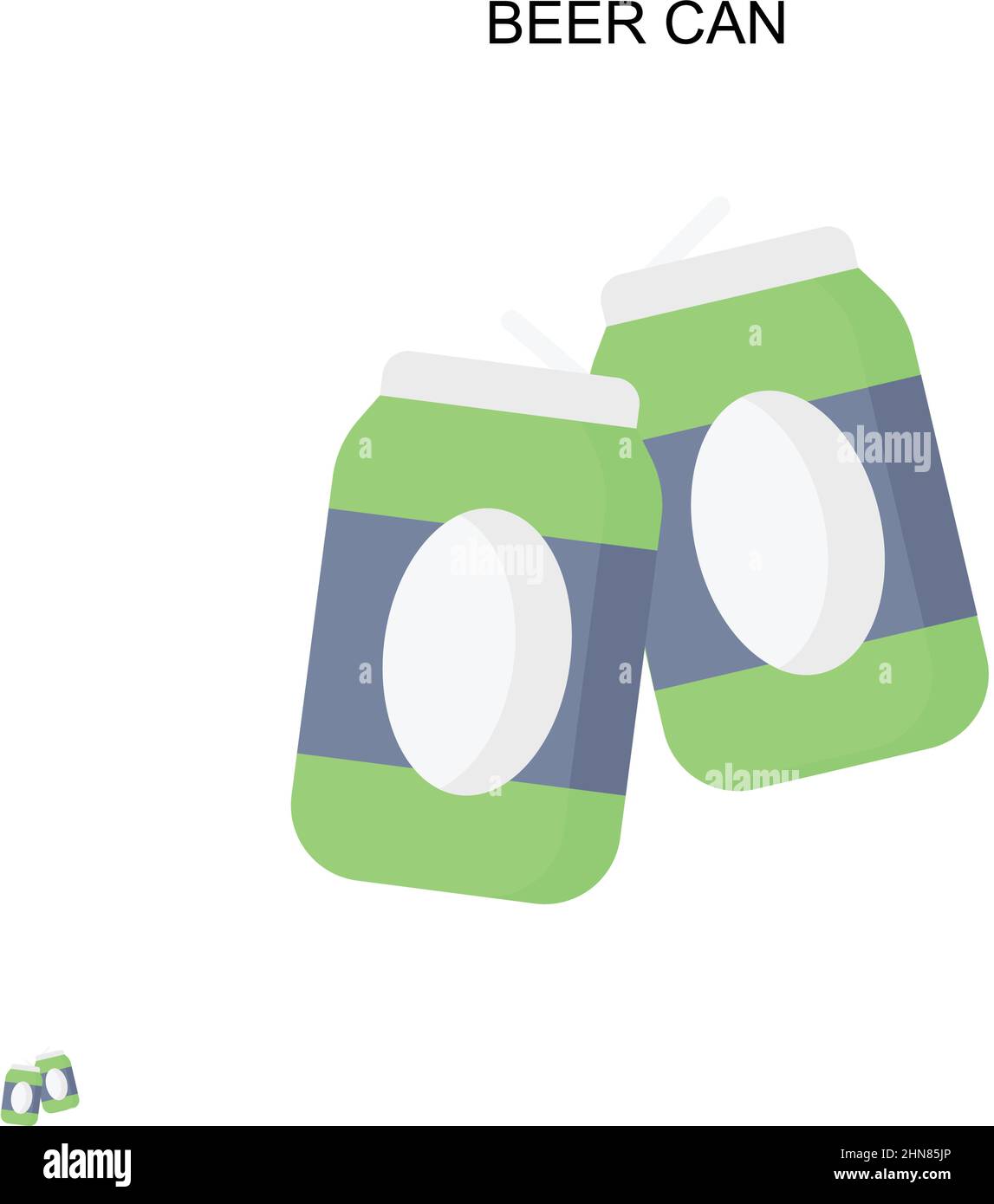 Beer can Simple vector icon. Illustration symbol design template for ...