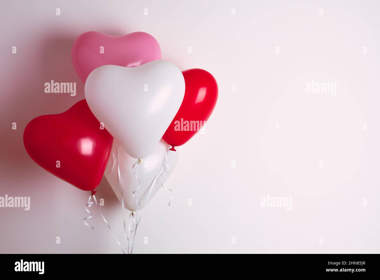 Inflatable helium balloons in the shape of a heart for Valentine's Day ...