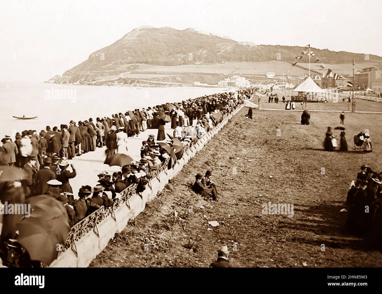 Bray promenade and Bray Head, Ireland, Victorian period Stock Photo - Alamy