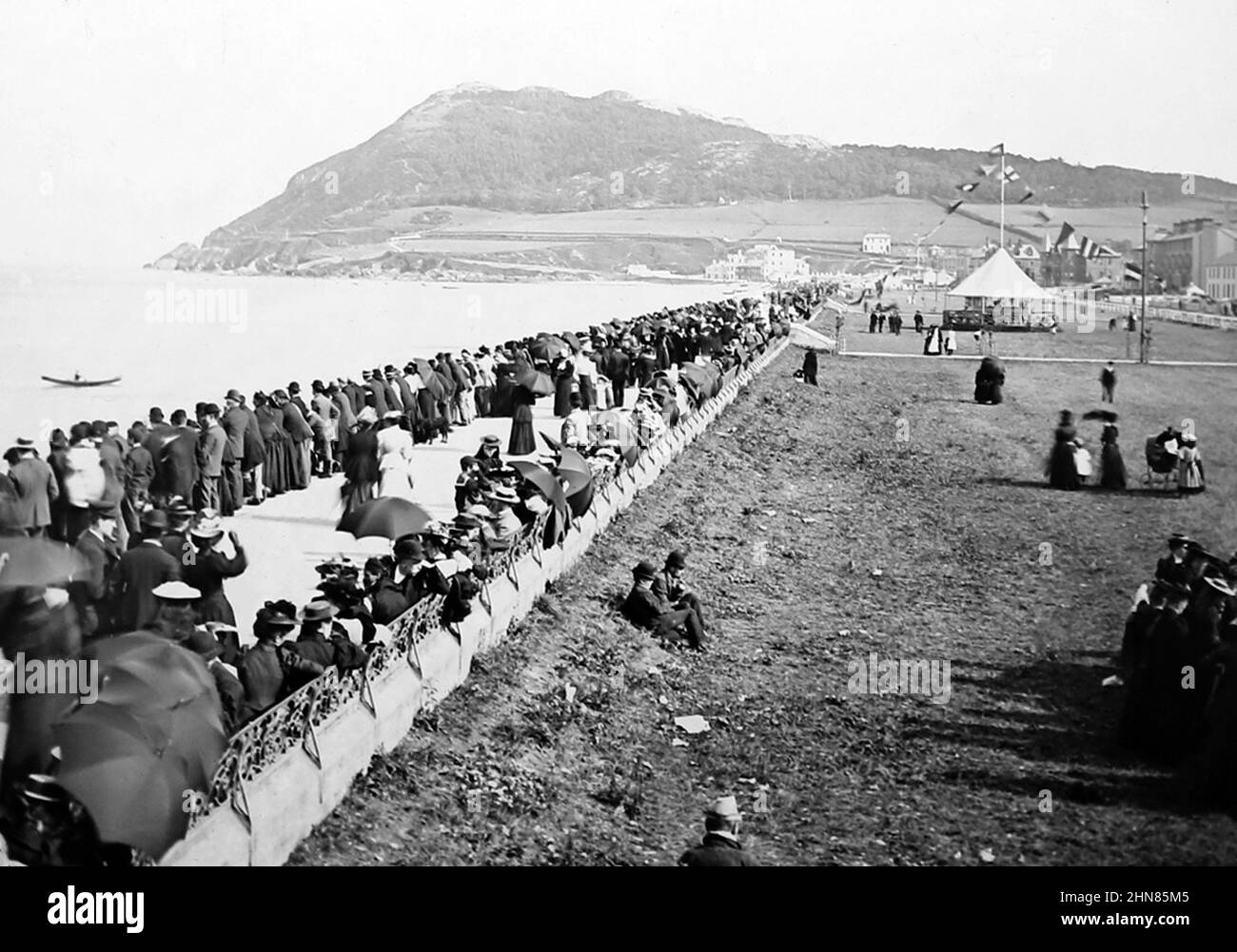 Bray promenade and Bray Head, Ireland, Victorian period Stock Photo - Alamy