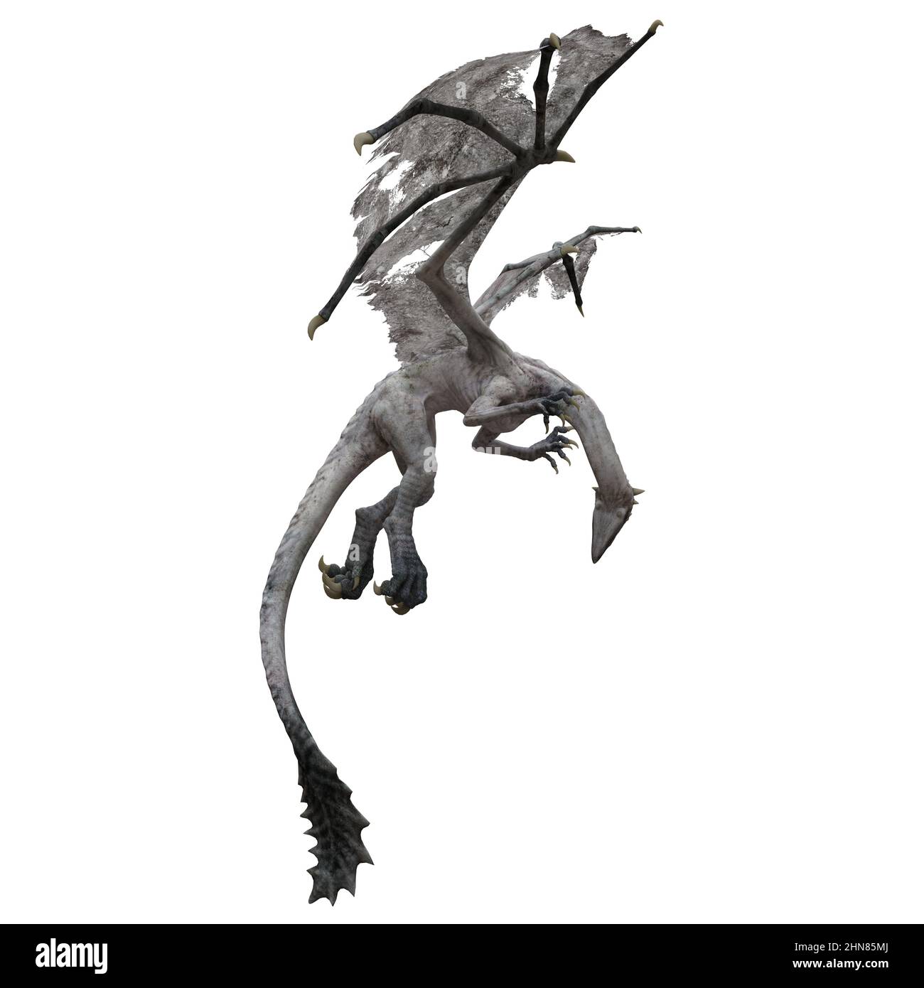 3D illustration fantasy flying dragon isolated on white Stock Photo - Alamy