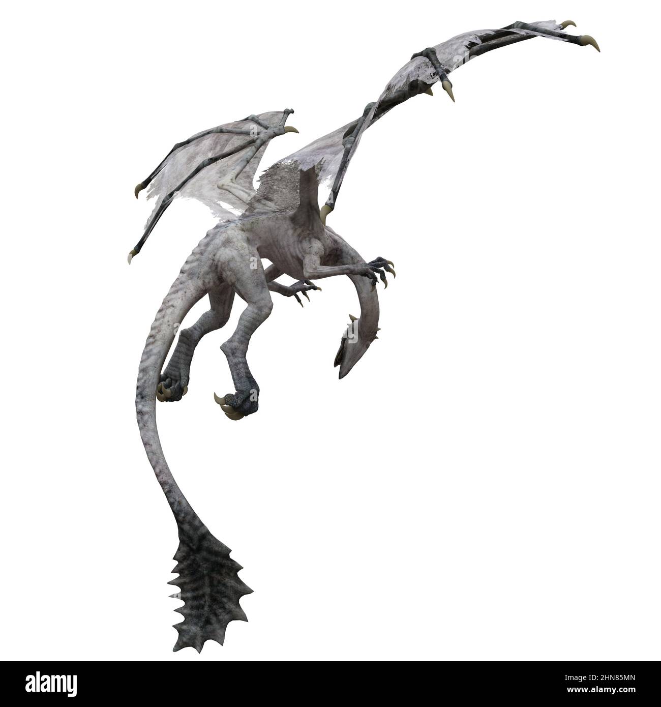 3D illustration fantasy flying dragon isolated on white Stock Photo - Alamy