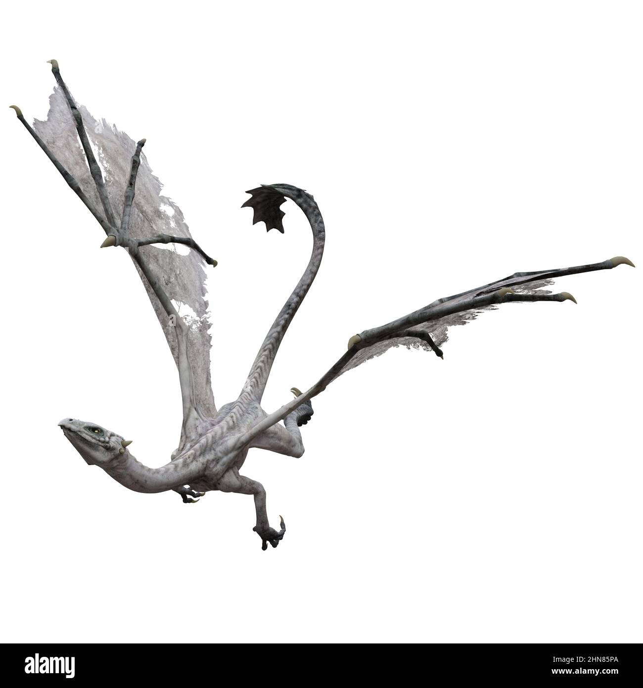 3D illustration fantasy flying dragon isolated on white Stock Photo - Alamy