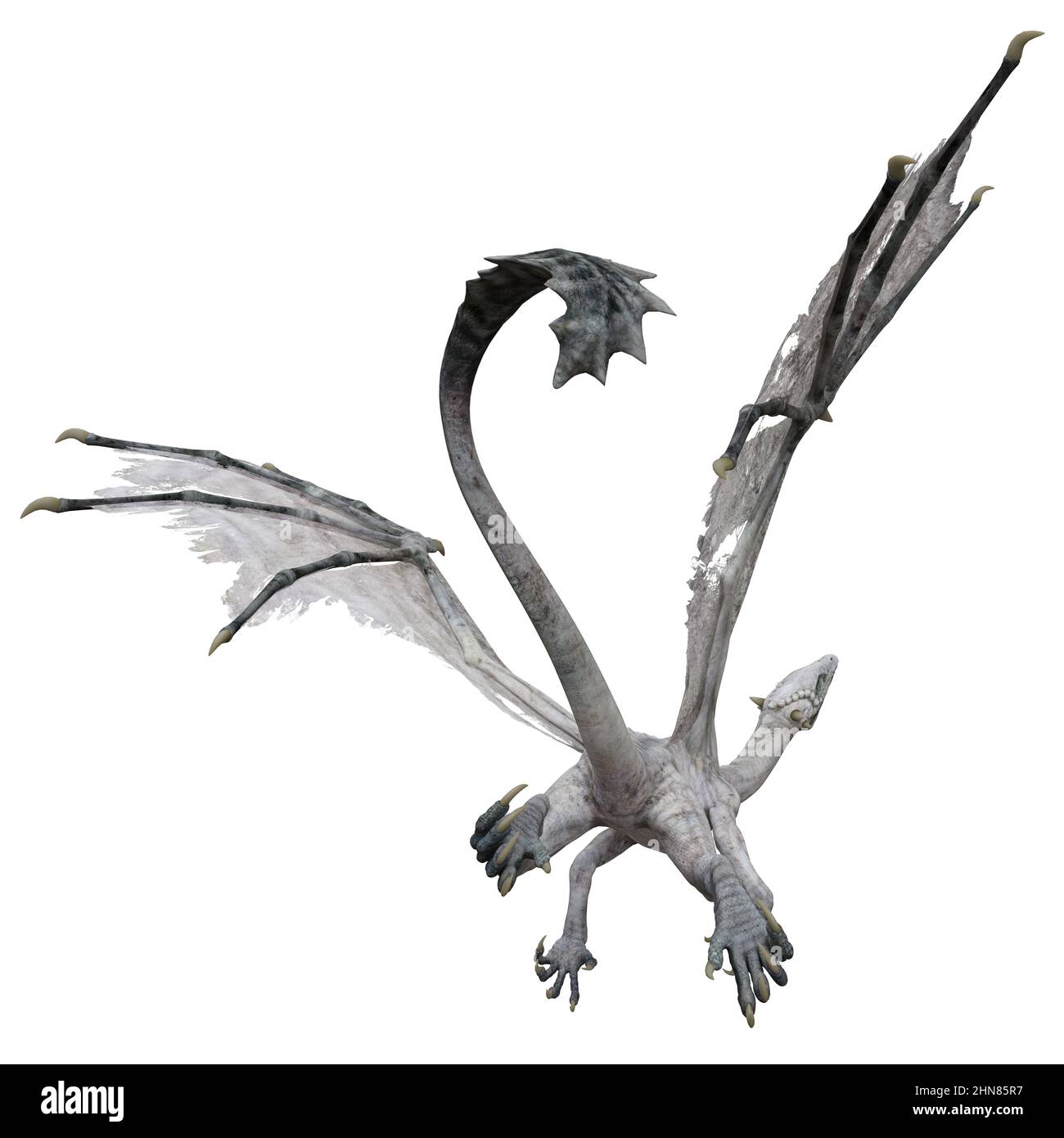3D illustration fantasy flying dragon isolated on white Stock Photo - Alamy