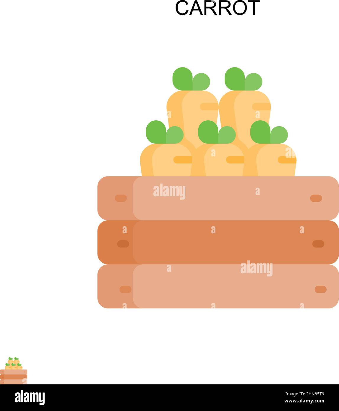 Carrot Simple vector icon. Illustration symbol design template for web ...