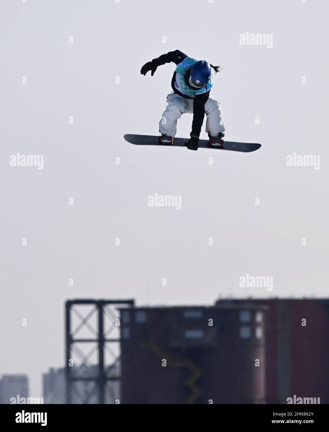 Beijing, China. 15th Feb, 2022. Onitsuka Miyabi of Japan competes ...