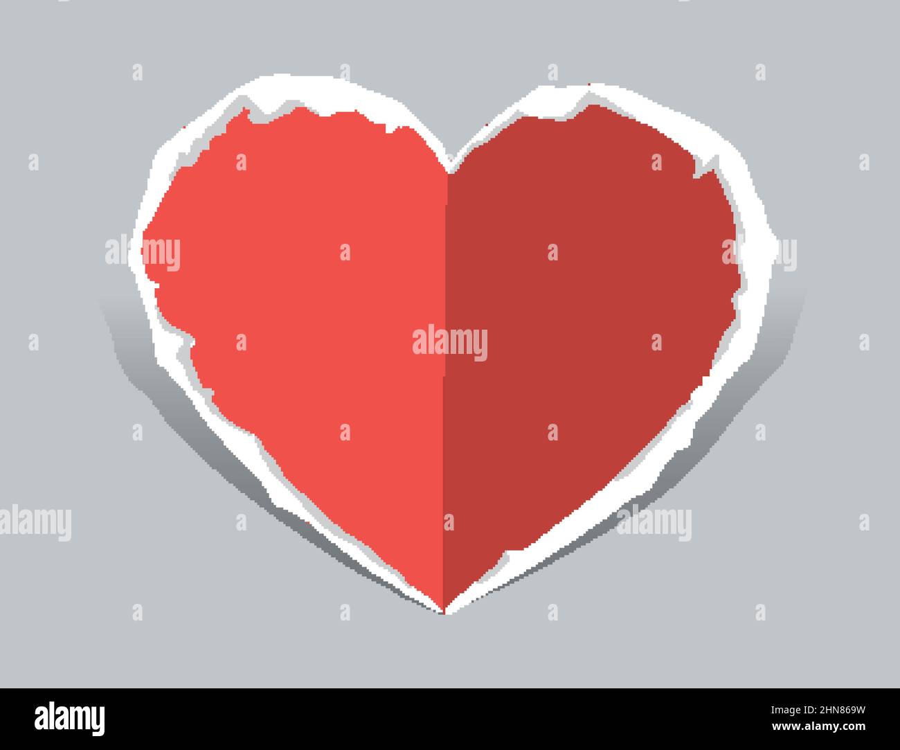 Red heart shape paper illustration Stock Vector Image & Art - Alamy