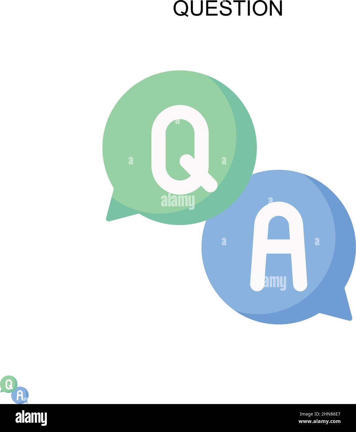 Question Simple vector icon. Illustration symbol design template for ...