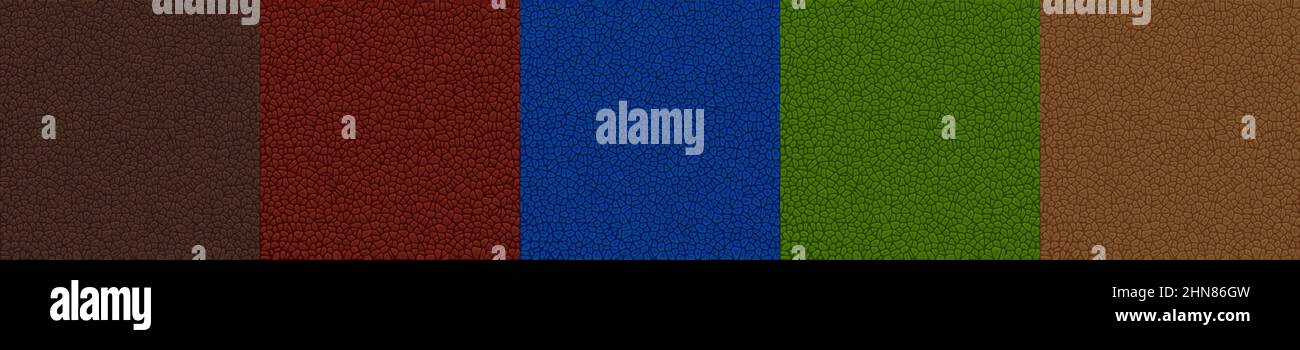 Textures of colored snake skin for game background. Vector set of ...
