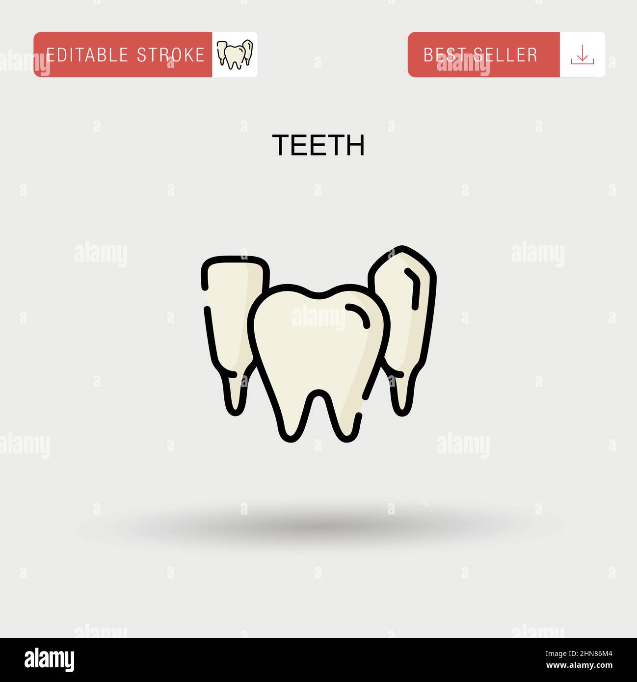 Teeth Simple vector icon Stock Vector Image & Art - Alamy