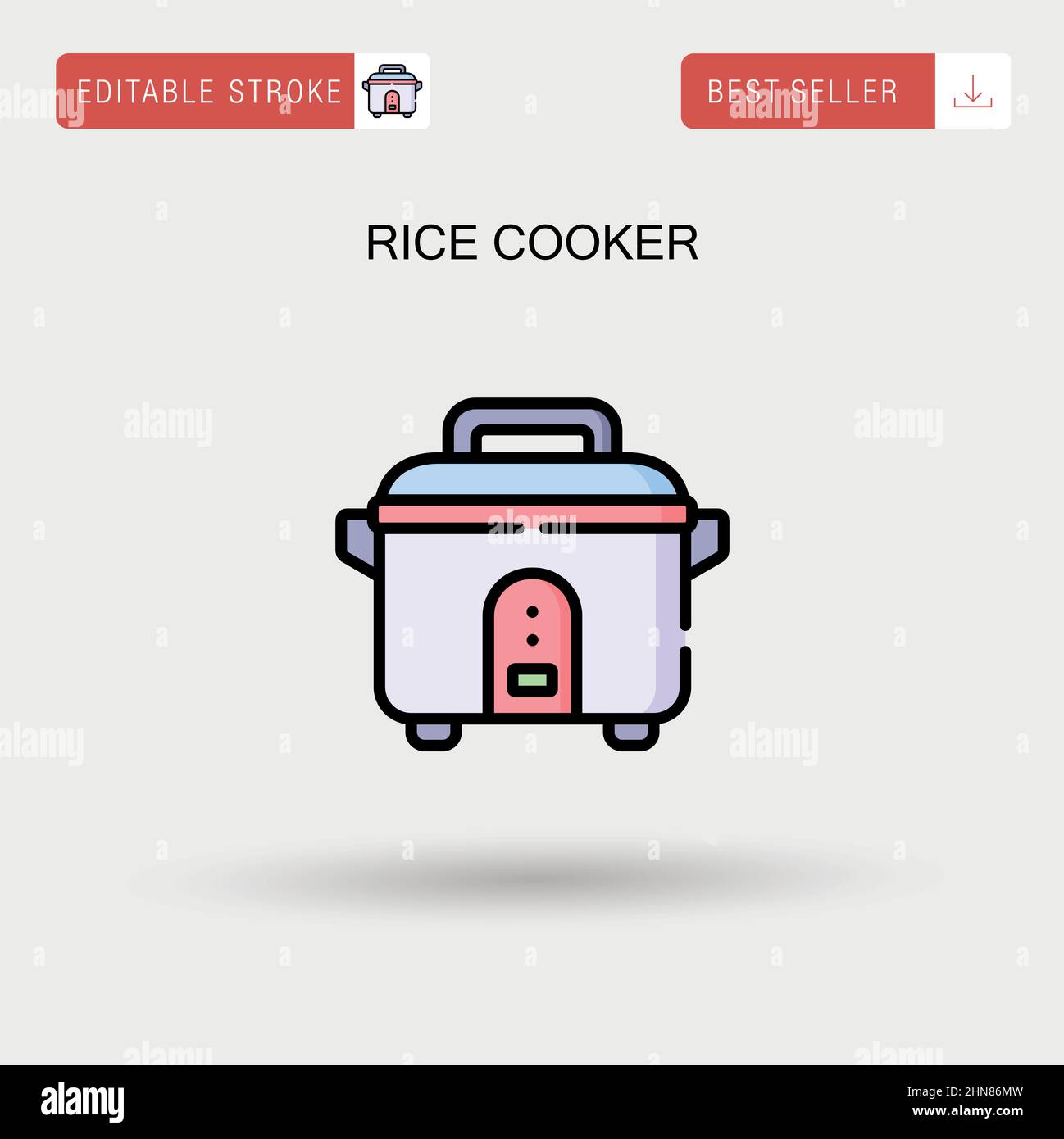 Rice cooker Simple vector icon Stock Vector Image & Art - Alamy