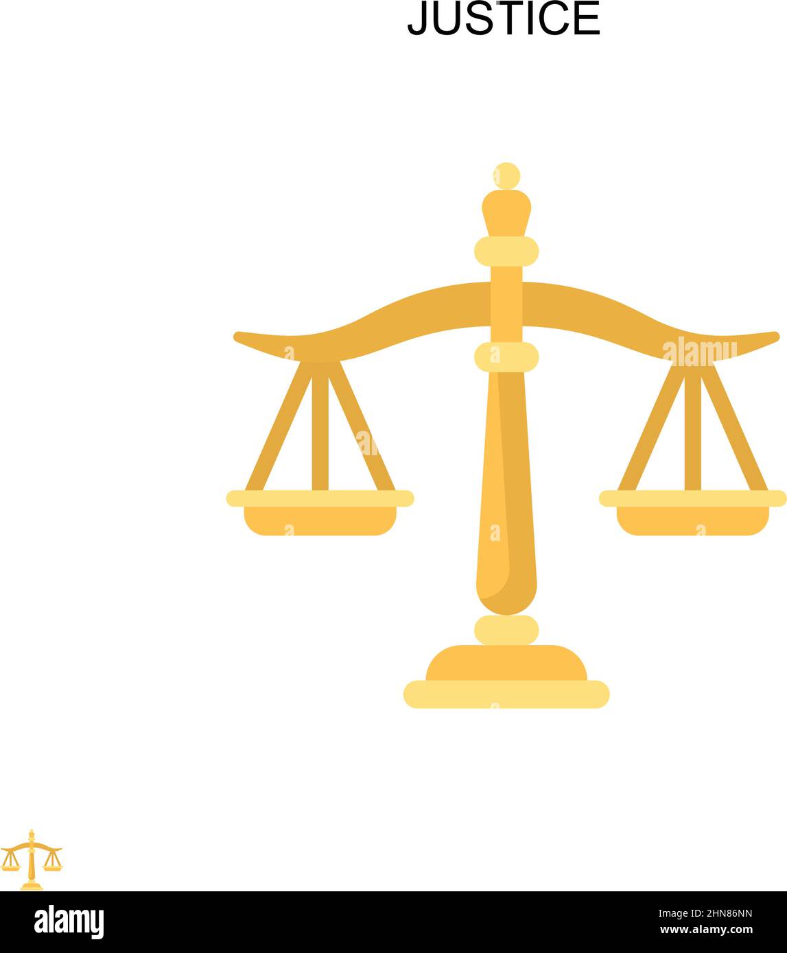 Justice Simple vector icon. Illustration symbol design template for web ...