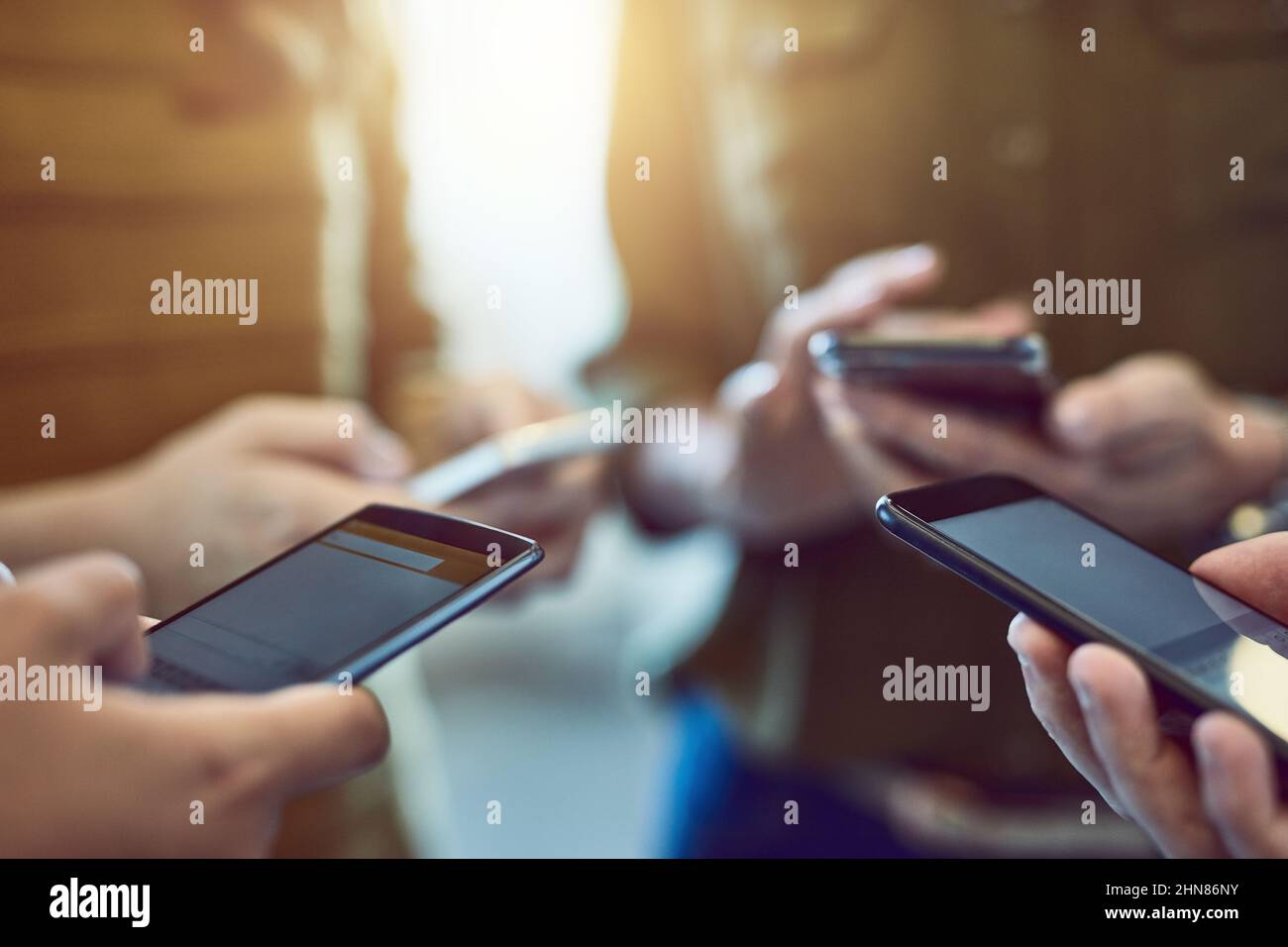 Its one connected world were living in. Cropped shot of a group of ...