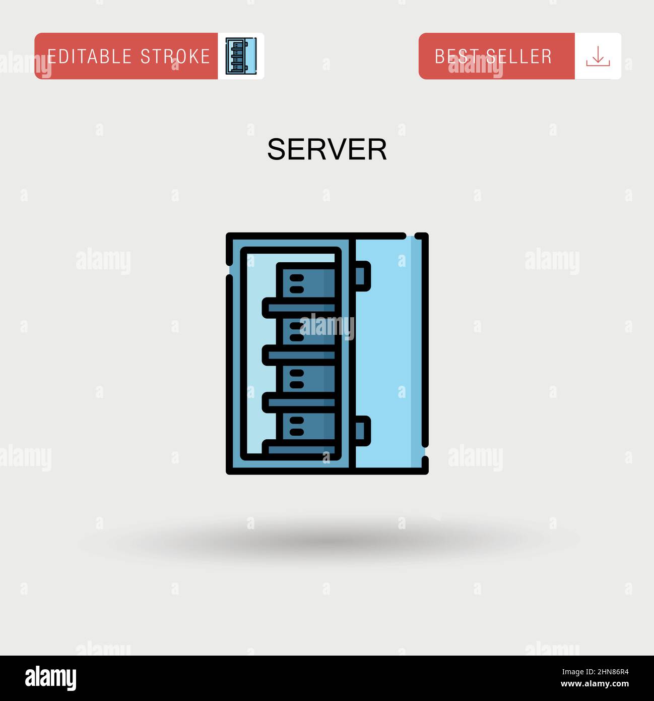 Server Simple vector icon Stock Vector Image & Art - Alamy