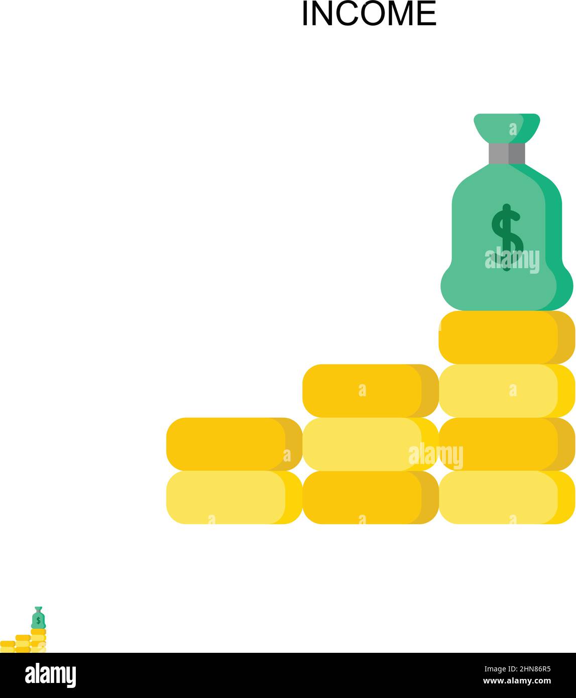 Income Simple vector icon. Illustration symbol design template for web ...