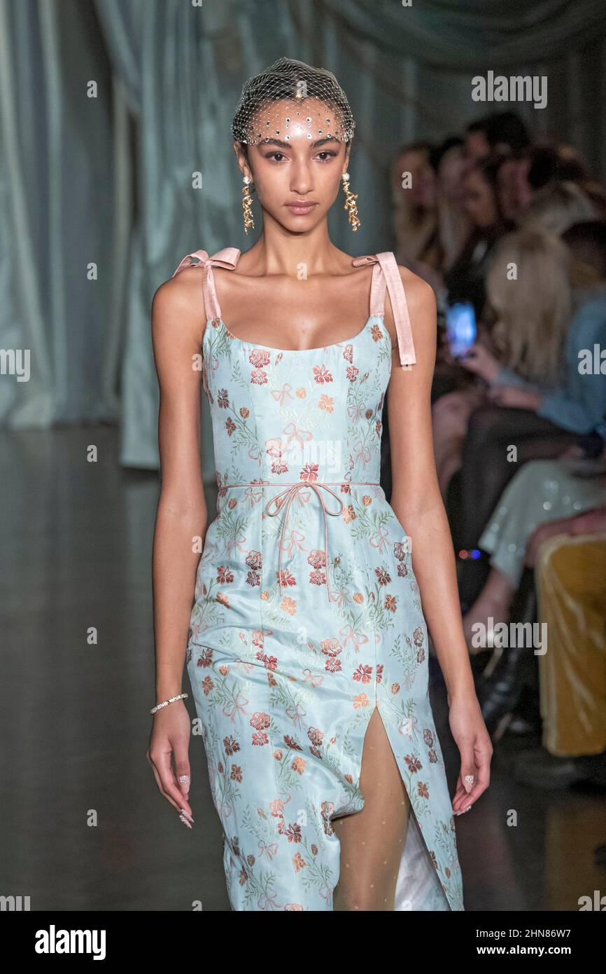 New York, United States. 14th Feb, 2022. A model walks the runway for ...