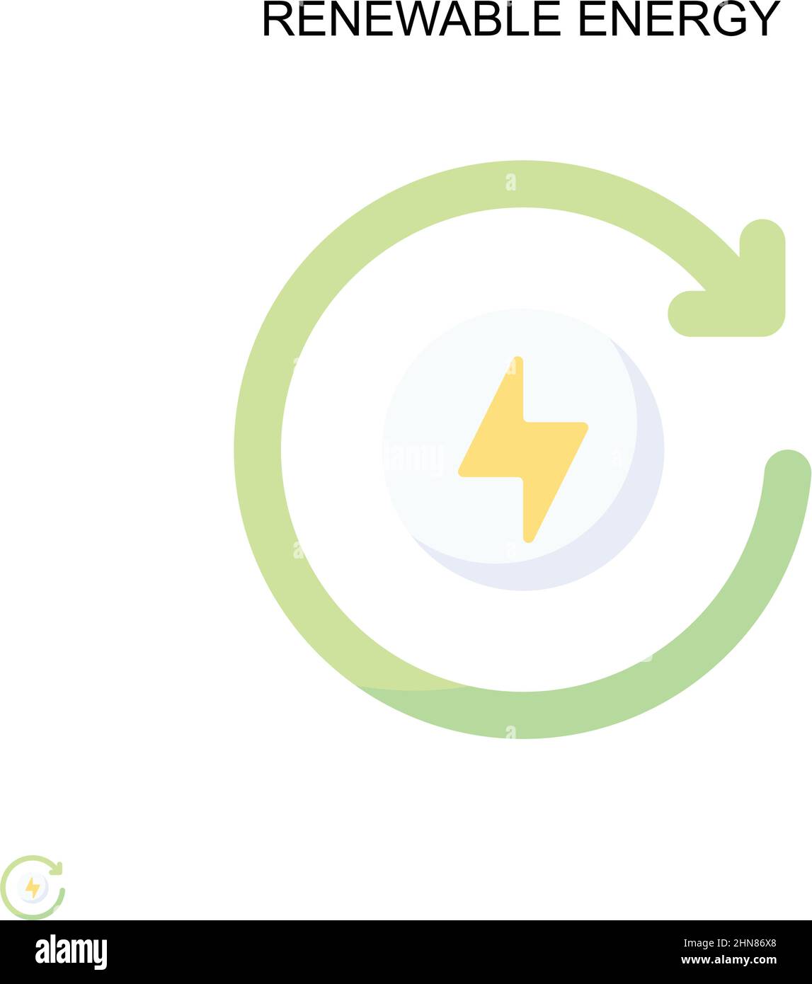 Renewable energy Simple vector icon. Illustration symbol design ...