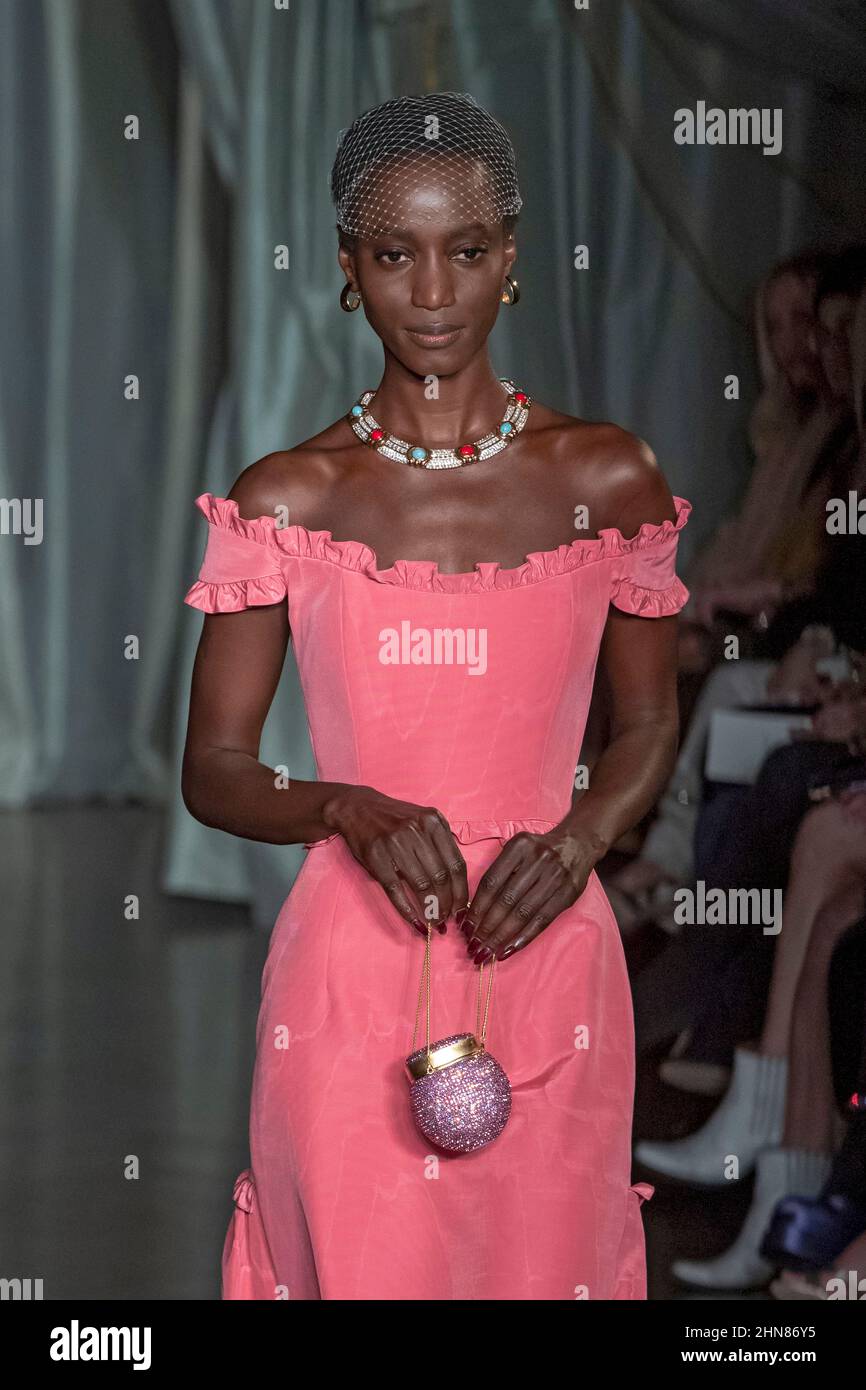 New York, United States. 14th Feb, 2022. A model walks the runway for ...