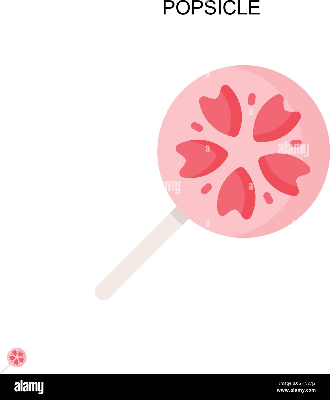 Popsicle Simple vector icon. Illustration symbol design template for ...