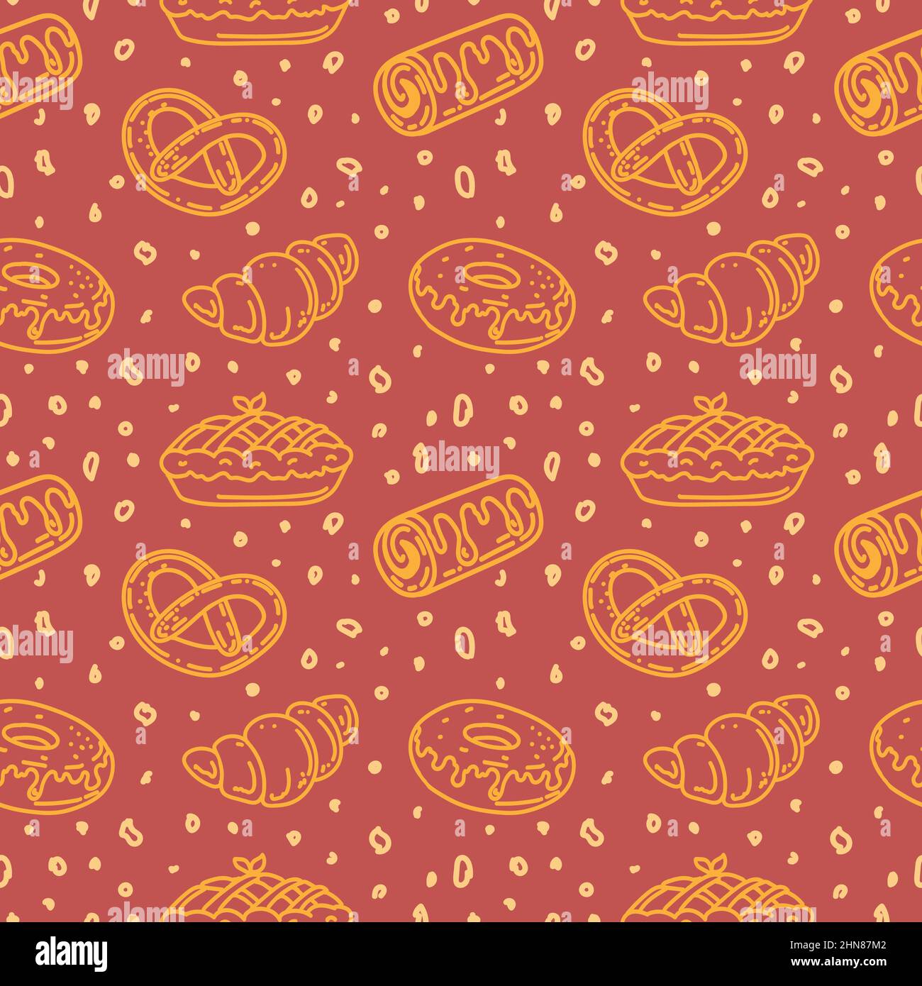 Collection of hand-drawn food. Retro vintage style food design ...