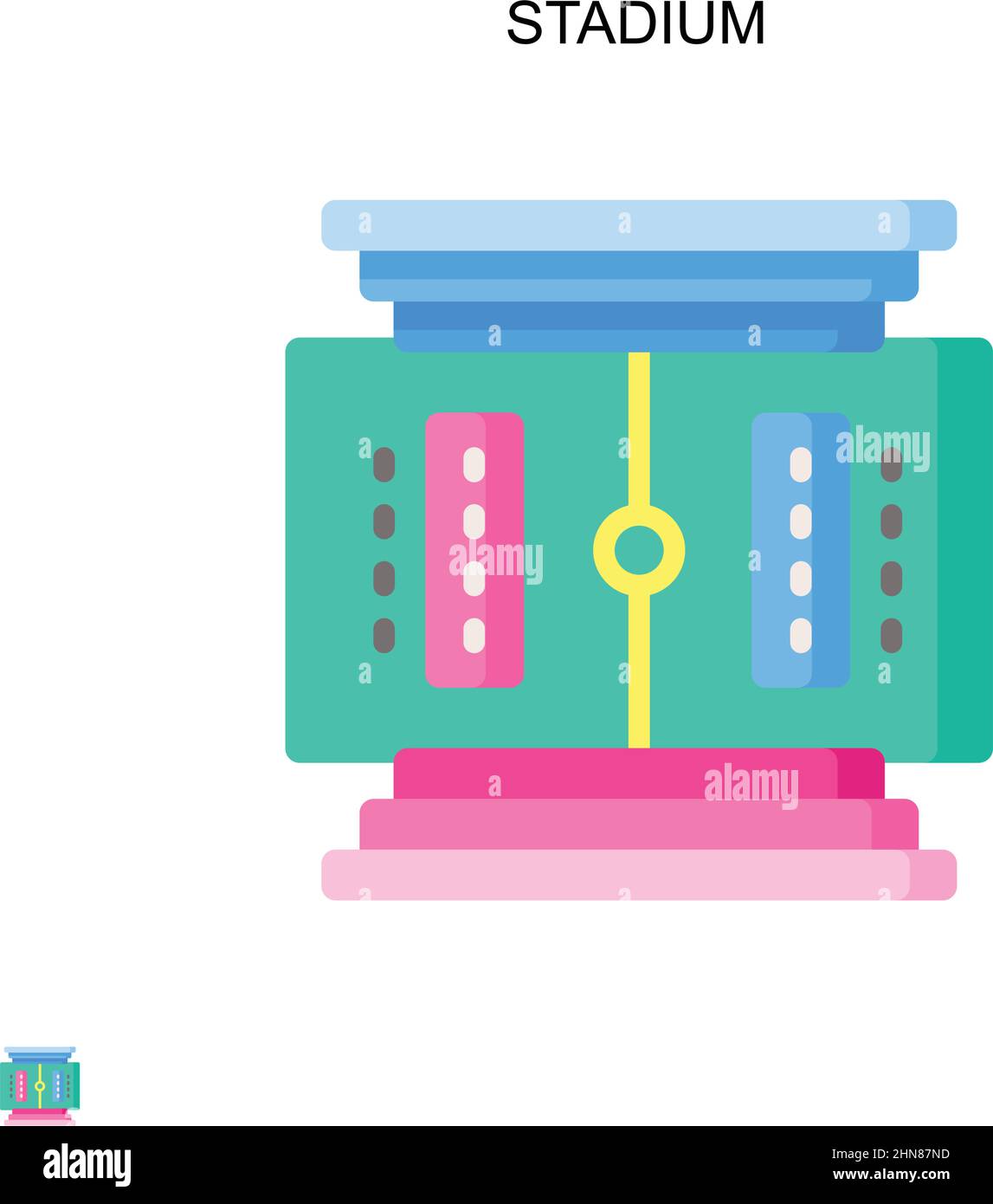 Stadium Simple vector icon. Illustration symbol design template for web ...