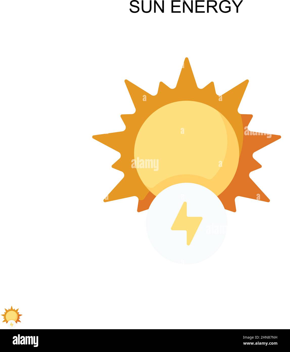 Sun energy Simple vector icon. Illustration symbol design template for ...