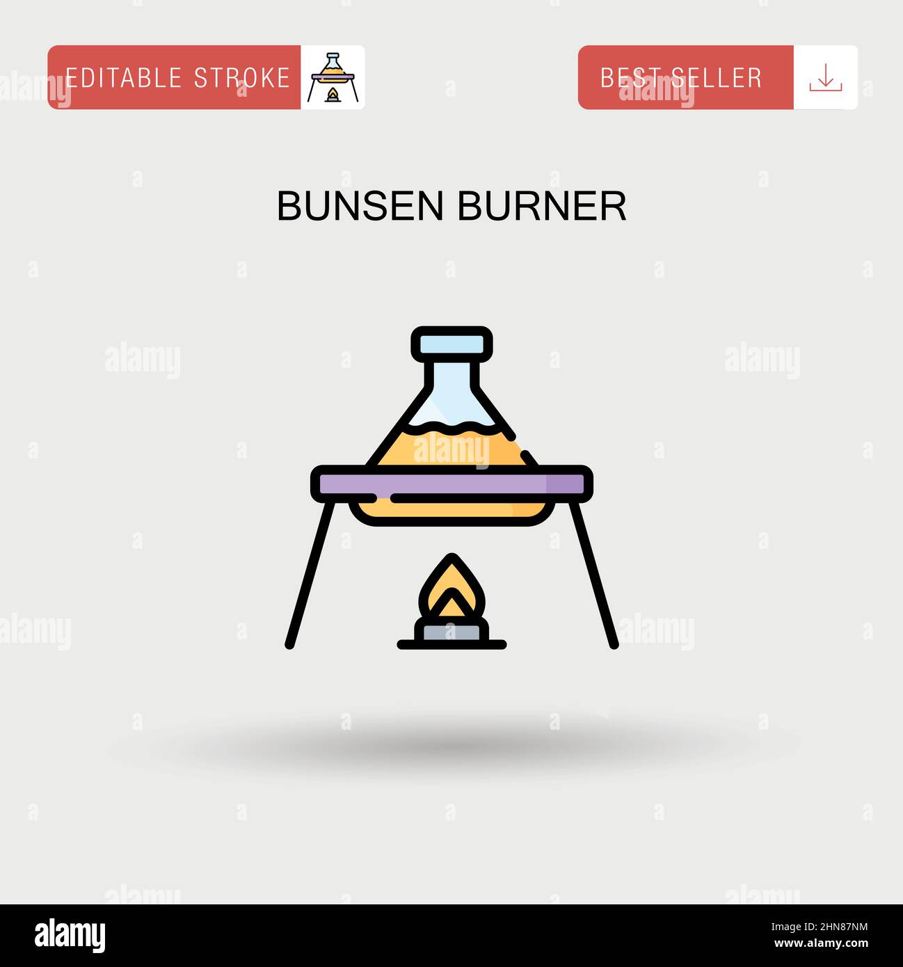Bunsen burner Simple vector icon Stock Vector Image & Art - Alamy