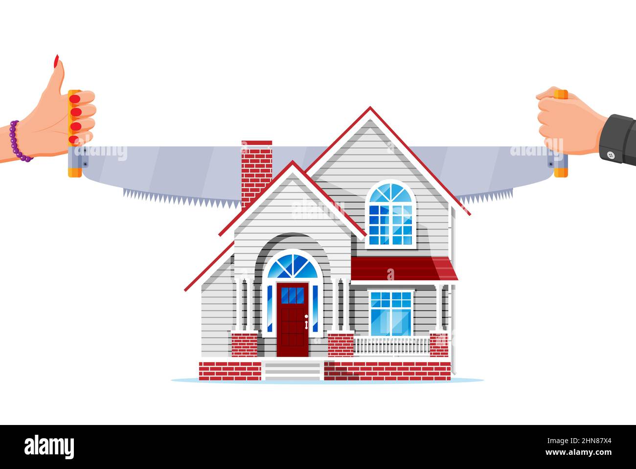 House half Cut Out Stock Images & Pictures - Alamy