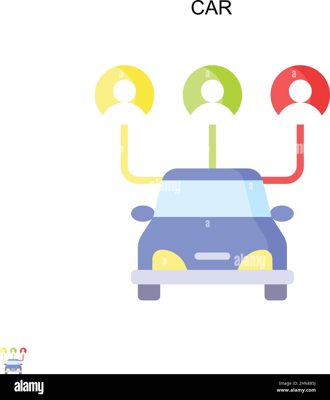 Car Simple vector icon. Illustration symbol design template for web ...