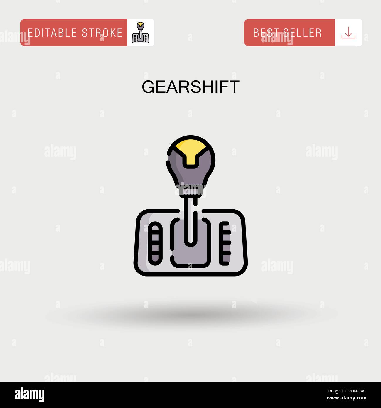 Gearshift Simple vector icon Stock Vector Image & Art - Alamy