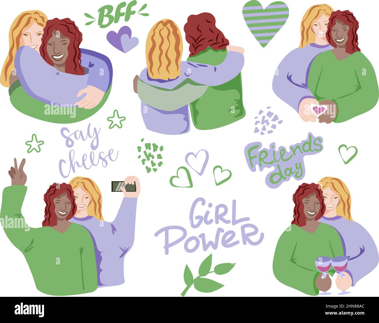 Hug family girl smile Stock Vector Images - Alamy