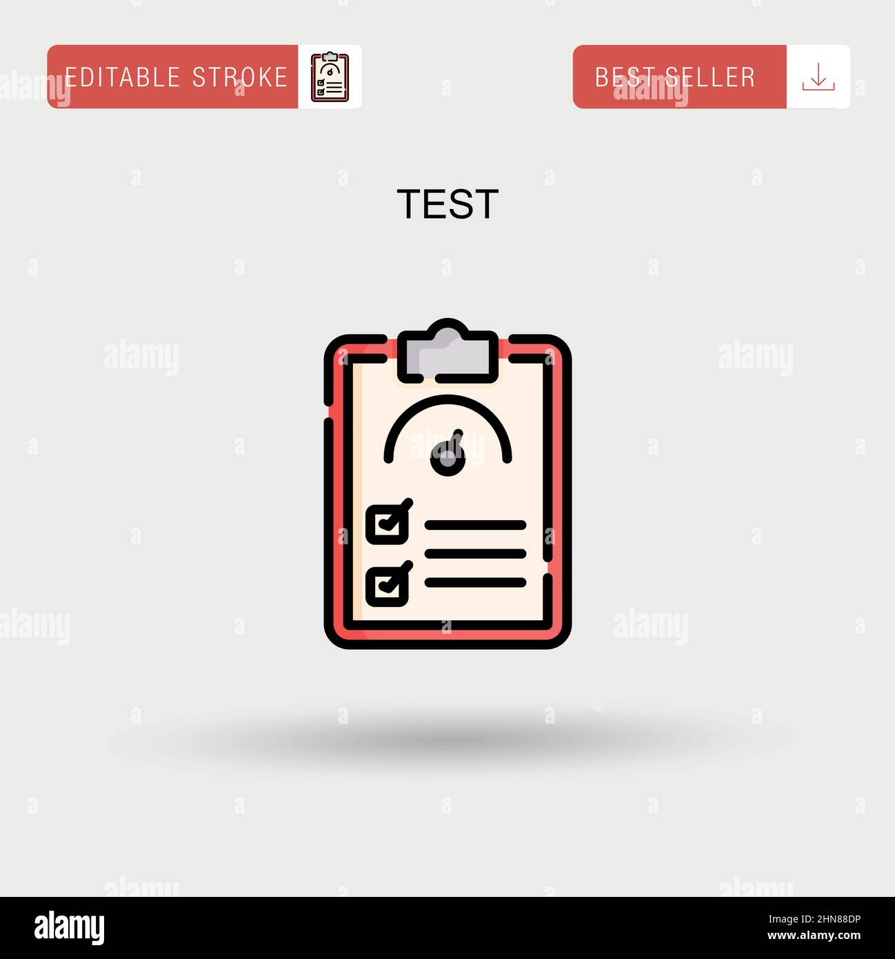 Test Simple vector icon Stock Vector Image & Art - Alamy