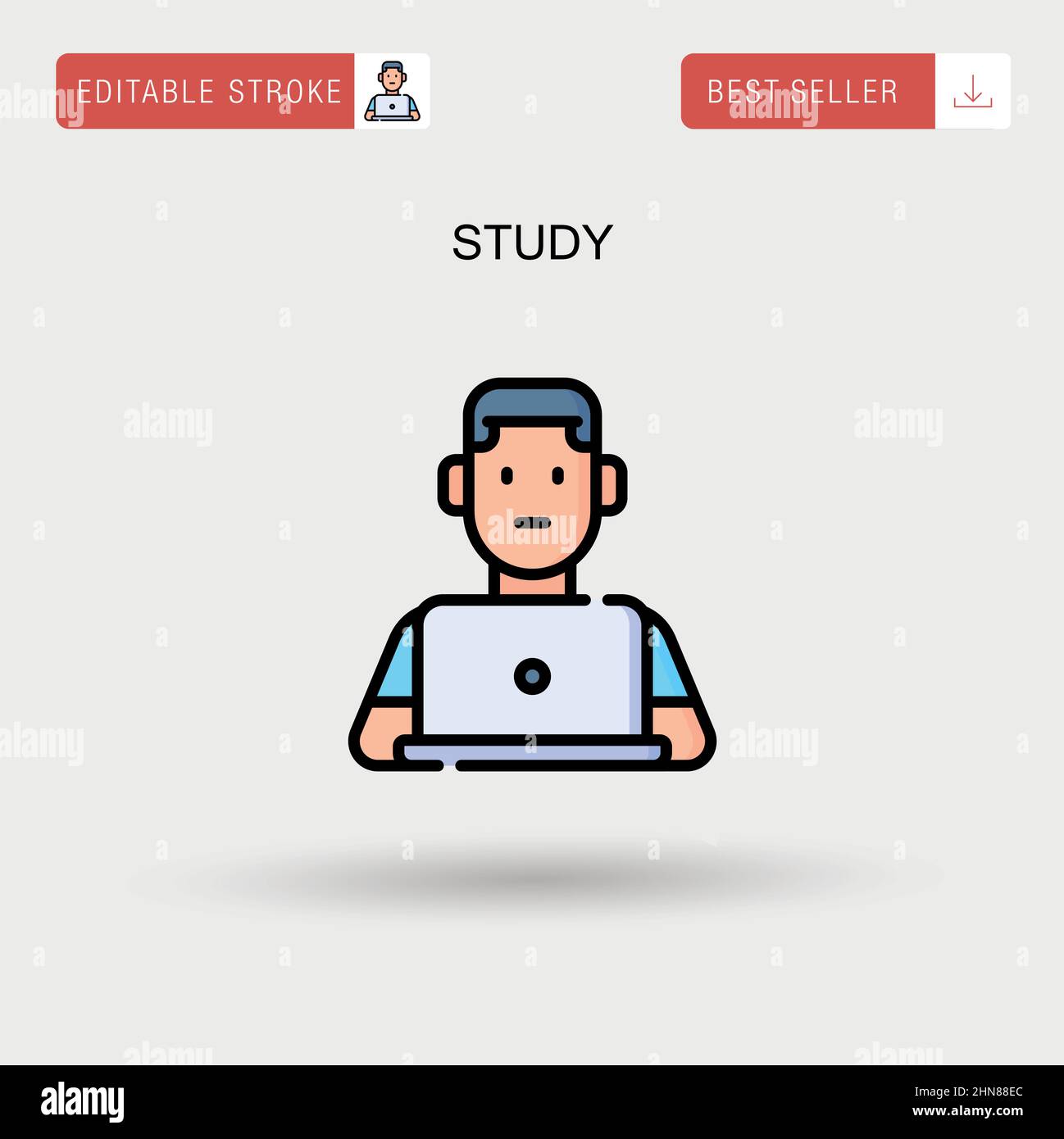 Study Simple vector icon Stock Vector Image & Art - Alamy