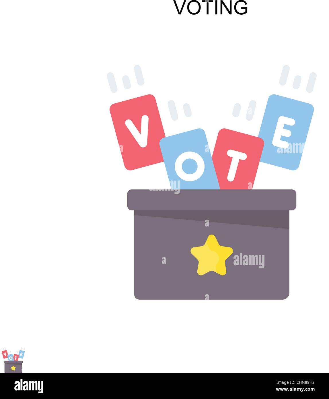 Voting Simple vector icon. Illustration symbol design template for web ...