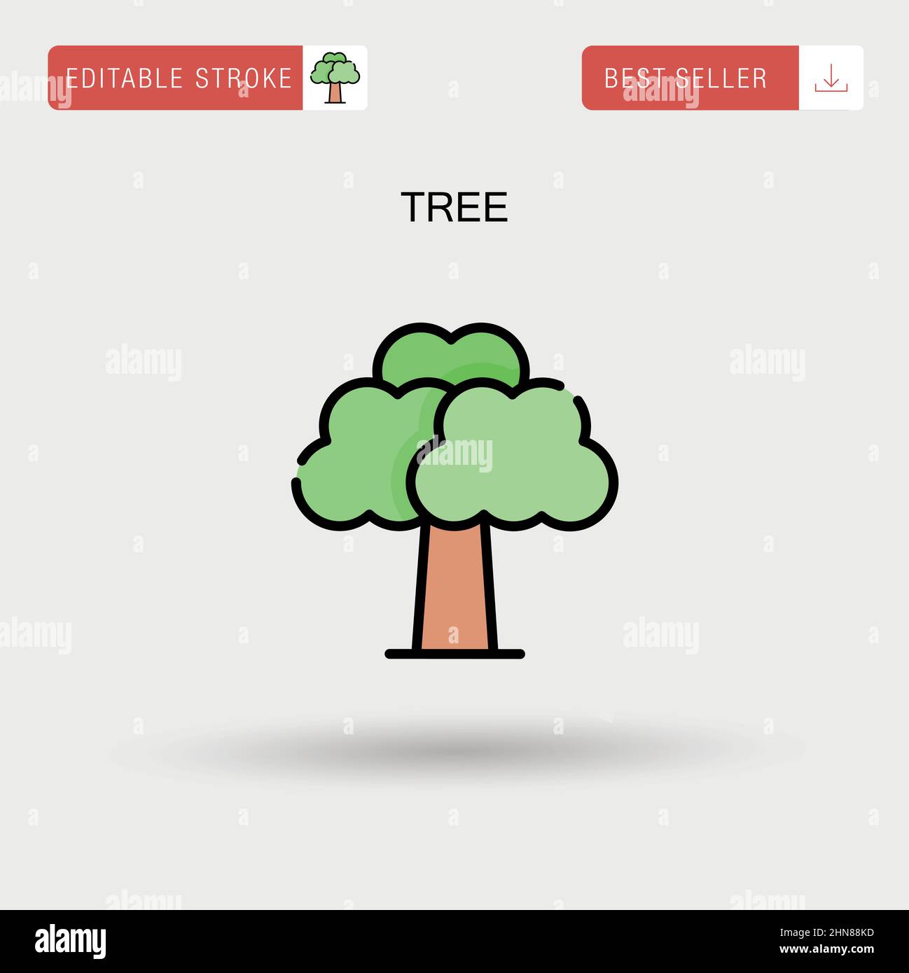 Tree Simple vector icon Stock Vector Image & Art - Alamy