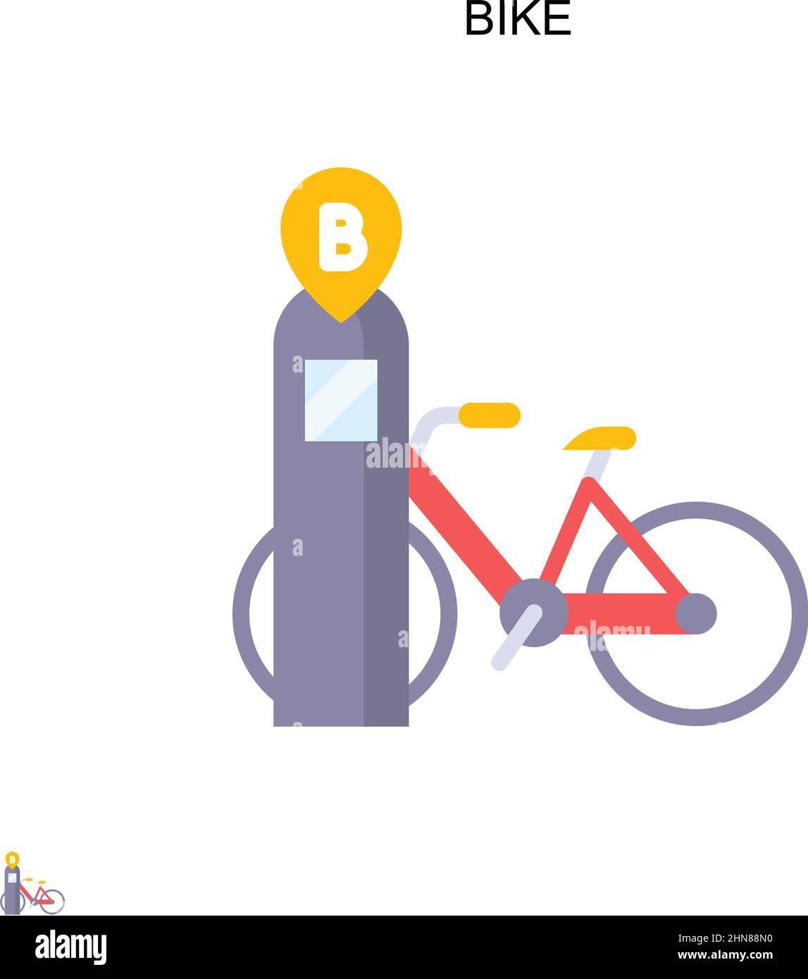 Bike Simple vector icon. Illustration symbol design template for web ...