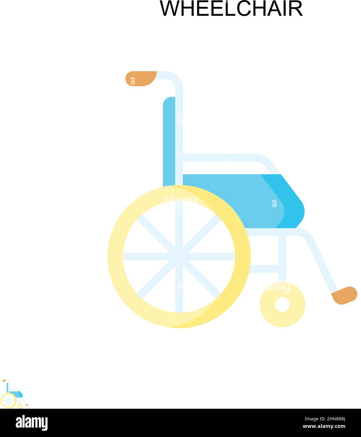 Wheelchair Simple vector icon. Illustration symbol design template for ...