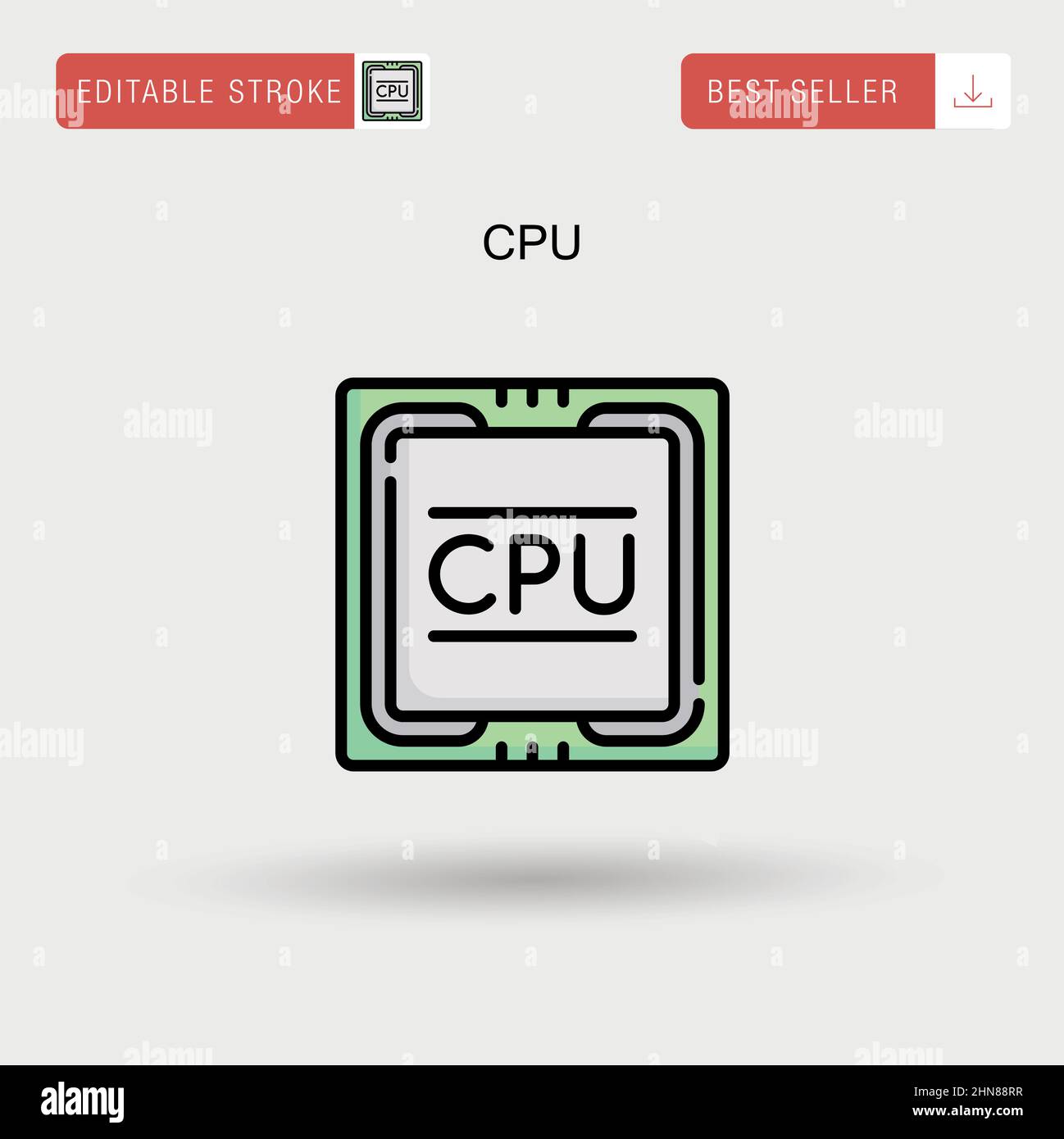Cpu Simple vector icon Stock Vector Image & Art - Alamy