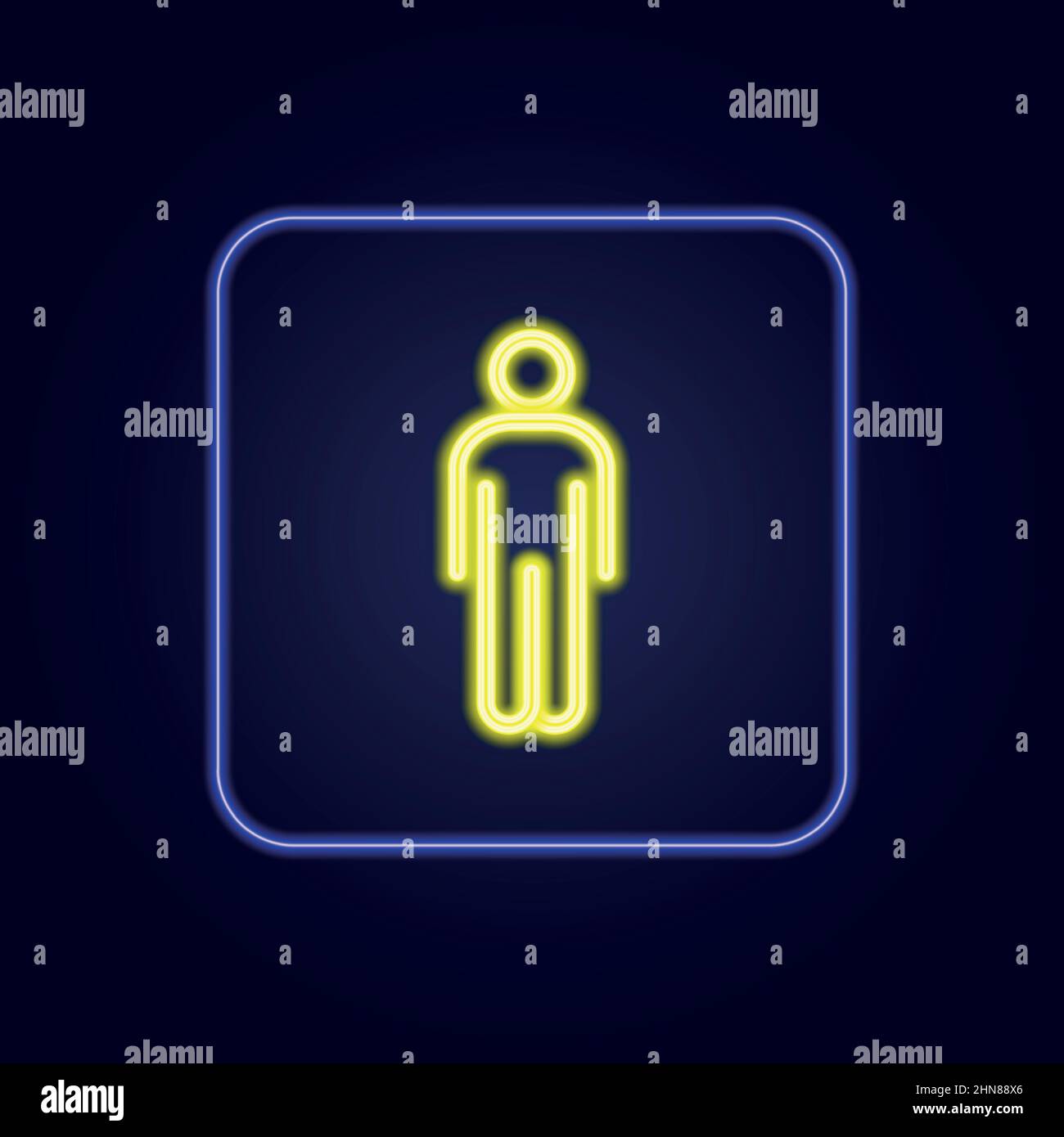 Beautiful stylish colorful neon man icon - Vector illustration Stock ...
