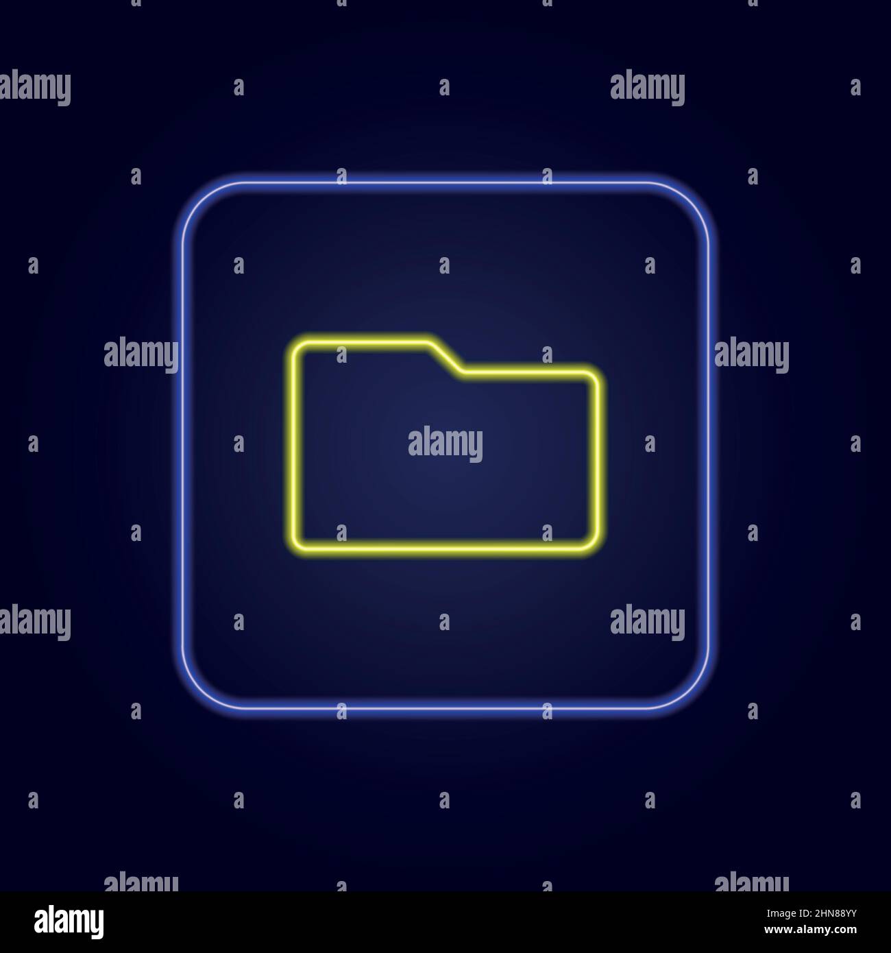 Beautiful stylish colorful neon web folder icon - Vector illustration ...