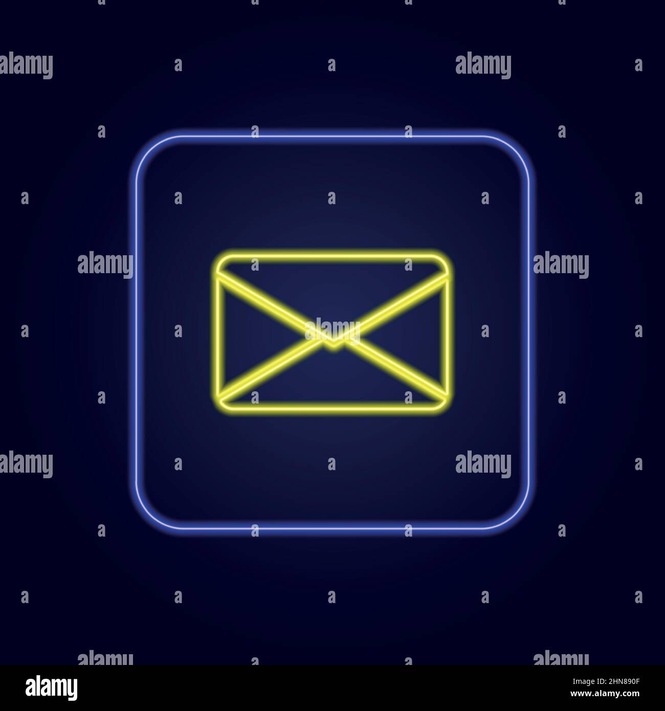 Envelope glowing neon sign hi-res stock photography and images - Alamy