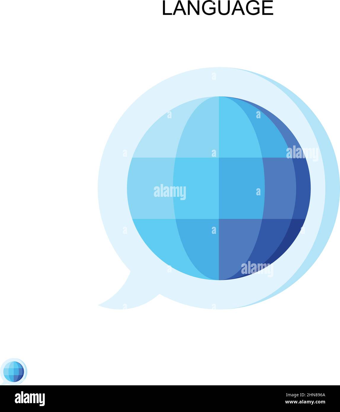 Language Simple vector icon. Illustration symbol design template for ...