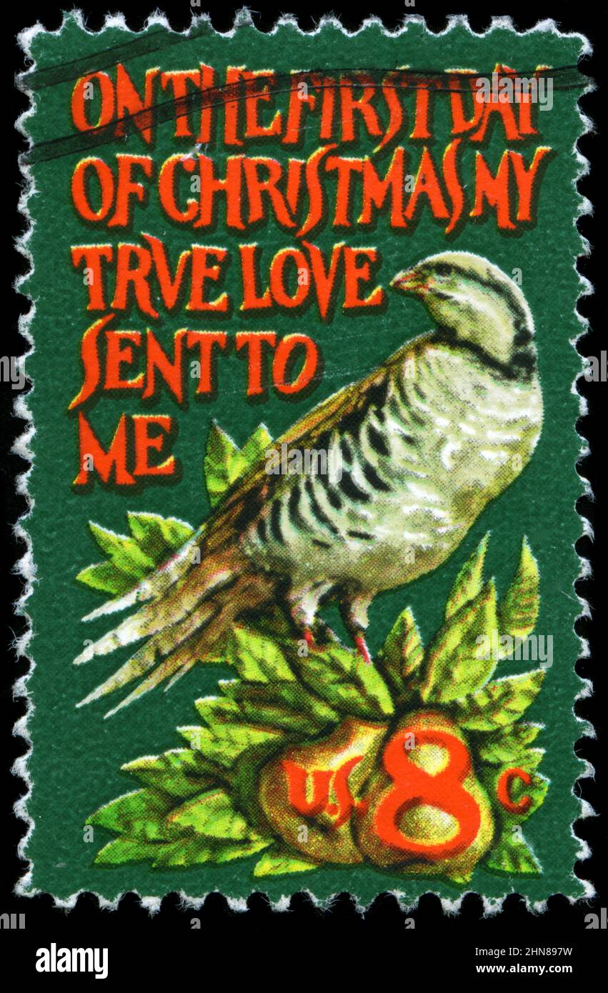 Postage stamp from United States of America (USA) in the Christmas 1971 ...