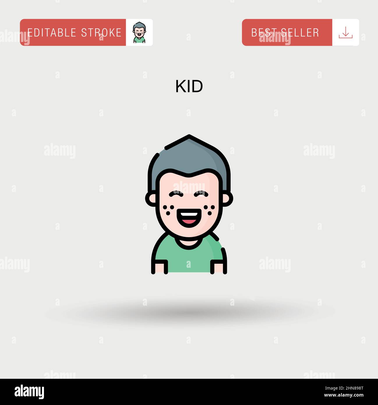 Kid Simple vector icon Stock Vector Image & Art - Alamy